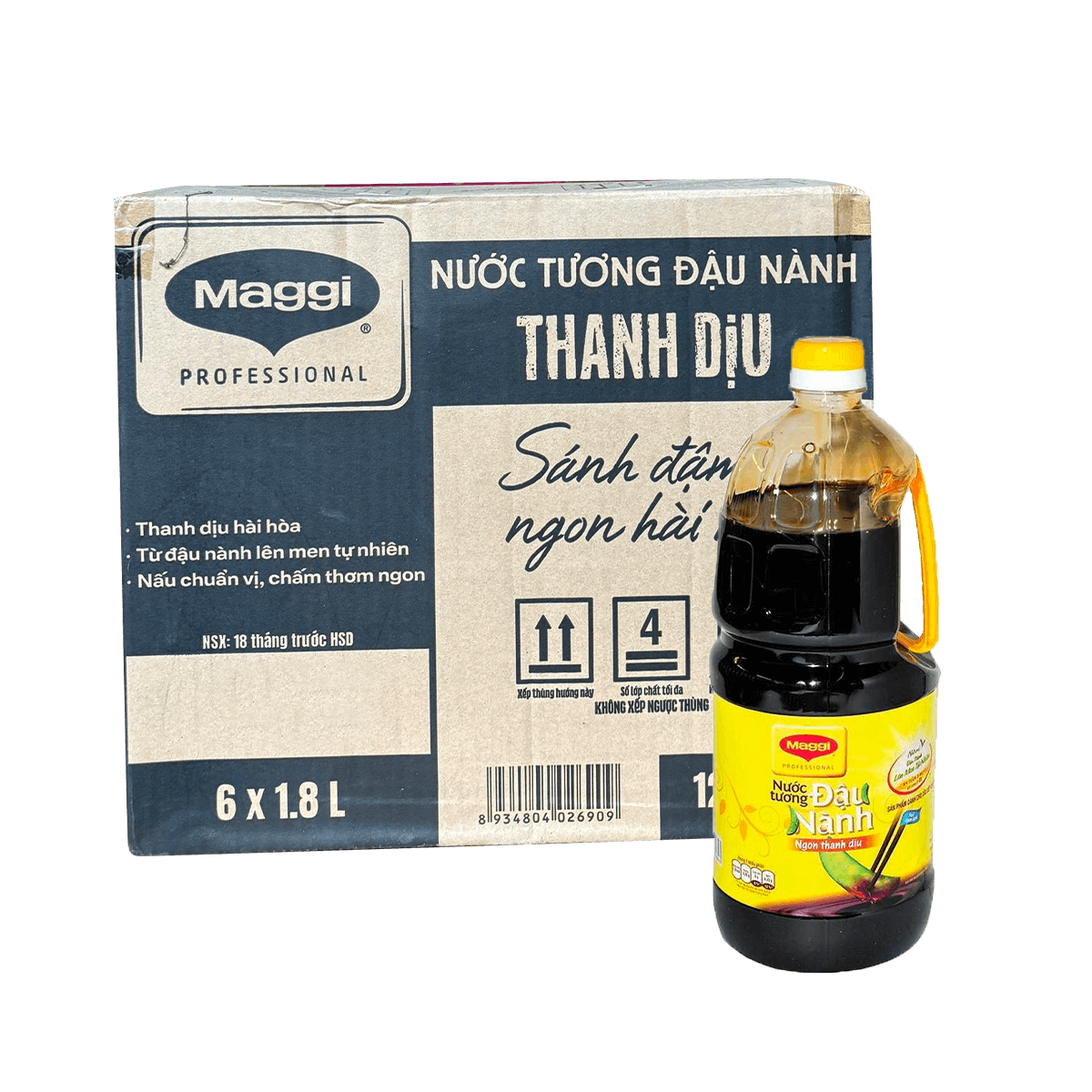 [Thùng] Nước Tương Thanh Dịu Maggi 1.8L x 6 Chai | KAMEREO