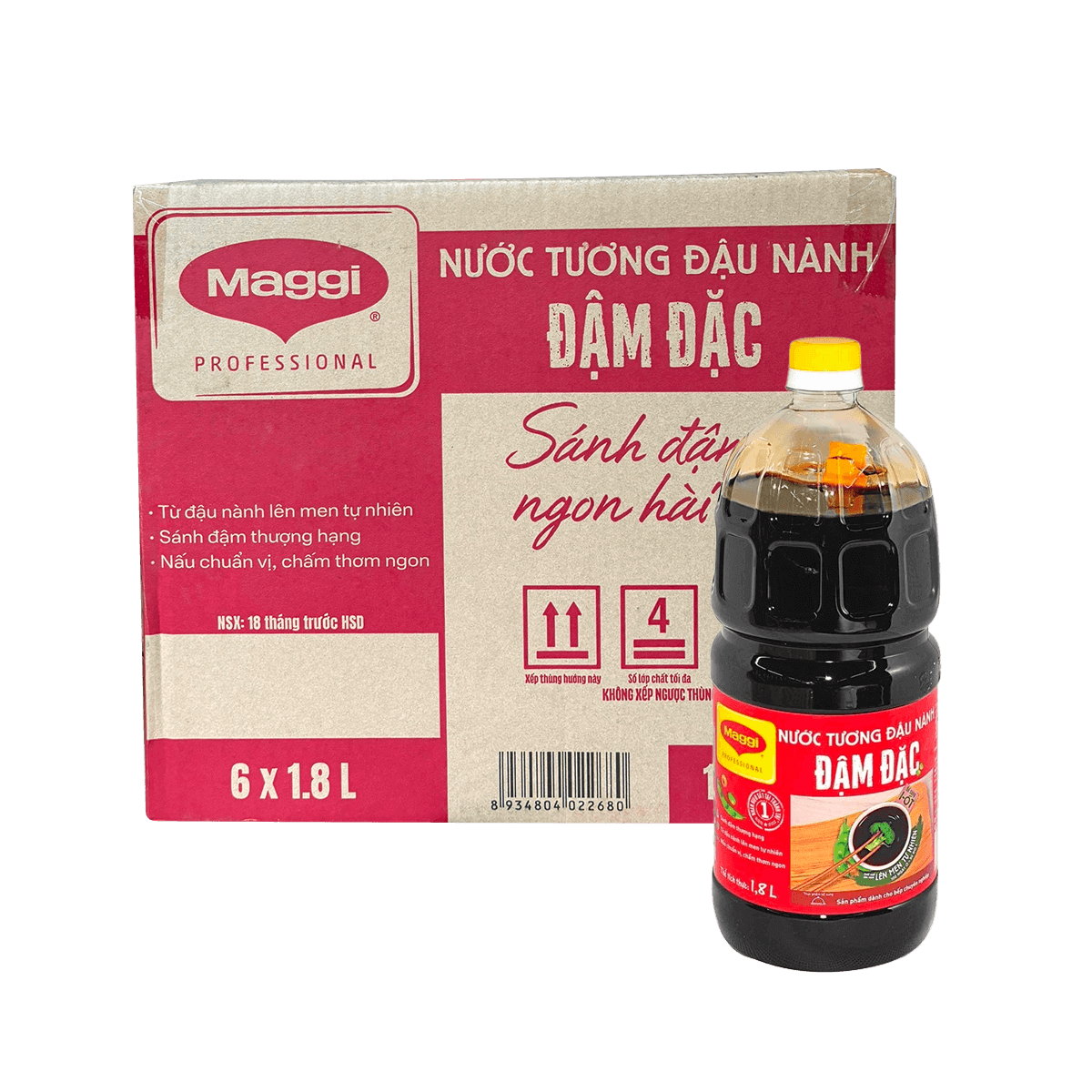 [Thùng] Nước Tương Đậm Đặc Maggi 1.8L x 6 Chai | KAMEREO
