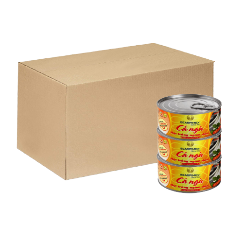 [Thùng] Cá Ngừ Thịt Trắng Ngâm Dầu Seaspimex 185g x 48 Hộp | KAMEREO