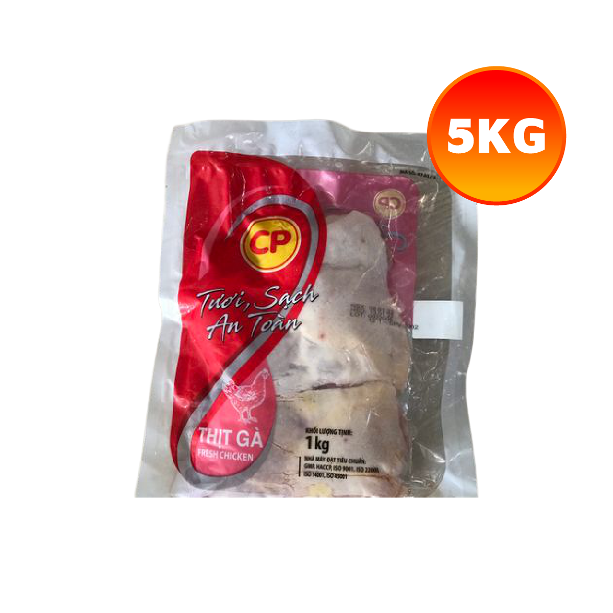 Đùi Gà Rút Xương Tươi CP Gói 1kg x 5 Gói (5kg) | KAMEREO