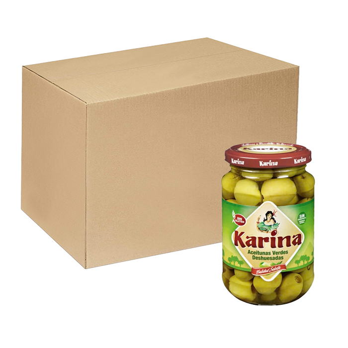 [Thùng] Trái Oliu Xanh Tách Hạt Karina 350g x 12 Hũ | KAMEREO